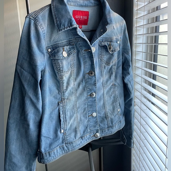 Guess | Jackets & Coats | Vintage Guess Denim Light Washed Jacket ...